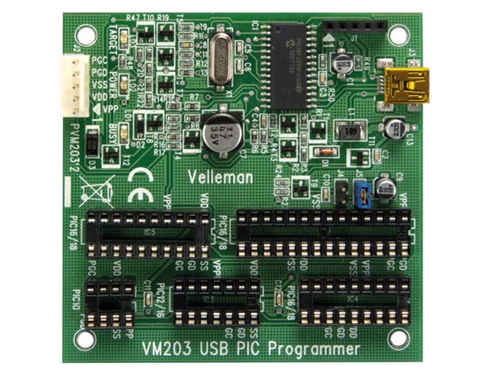 Velleman VM203: PROGRAMMATEUR DE PIC USB – Velleman – Wholesaler and ...
