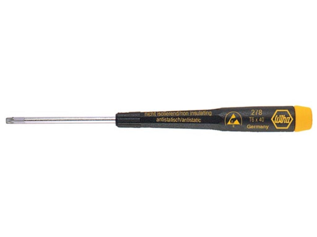 WIHA WH07660ESD: WIHA - ESD PRECISION SCREWDRIVER - TORX T6 x 40mm – Velleman – Wholesaler and ...