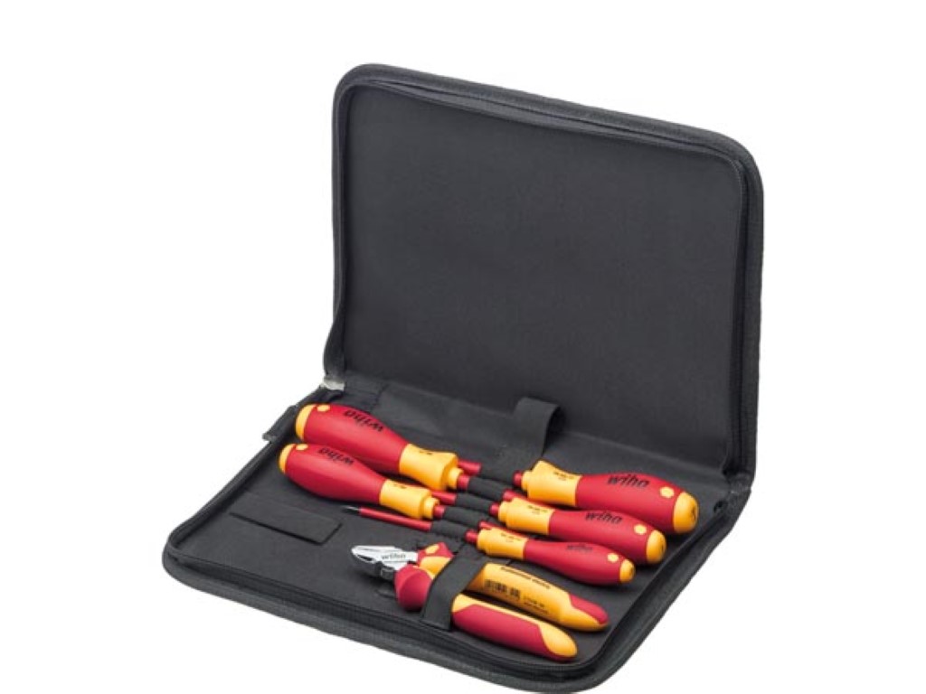 WIHA WH33969: Wiha Tool set electrician screwdriver, diagonal cutters, 6-pcs. in bag (33969 ...