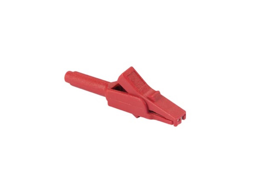 Hirschmann HM2611: INSULATED CROCODILE CLIP, RED, FEMALE SOCKET 4 mm ...