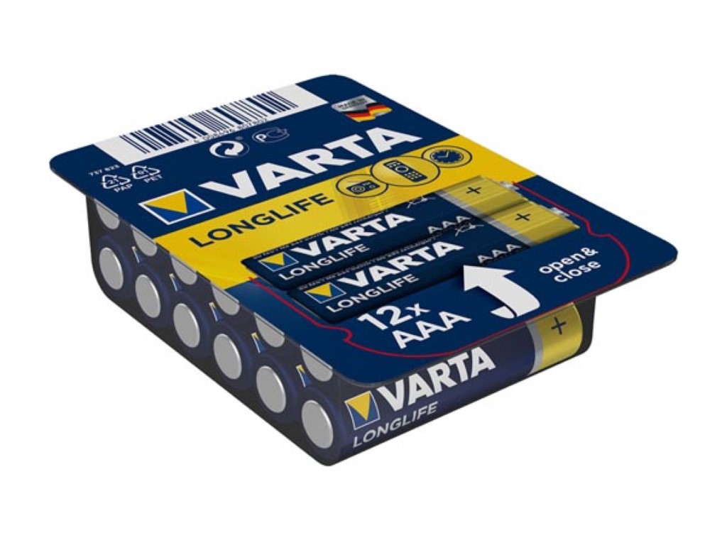 Varta LR03L/12: ALKALINE LONGLIFE AAA / LR03 1.5 V - BLISTER 12 pcs ...