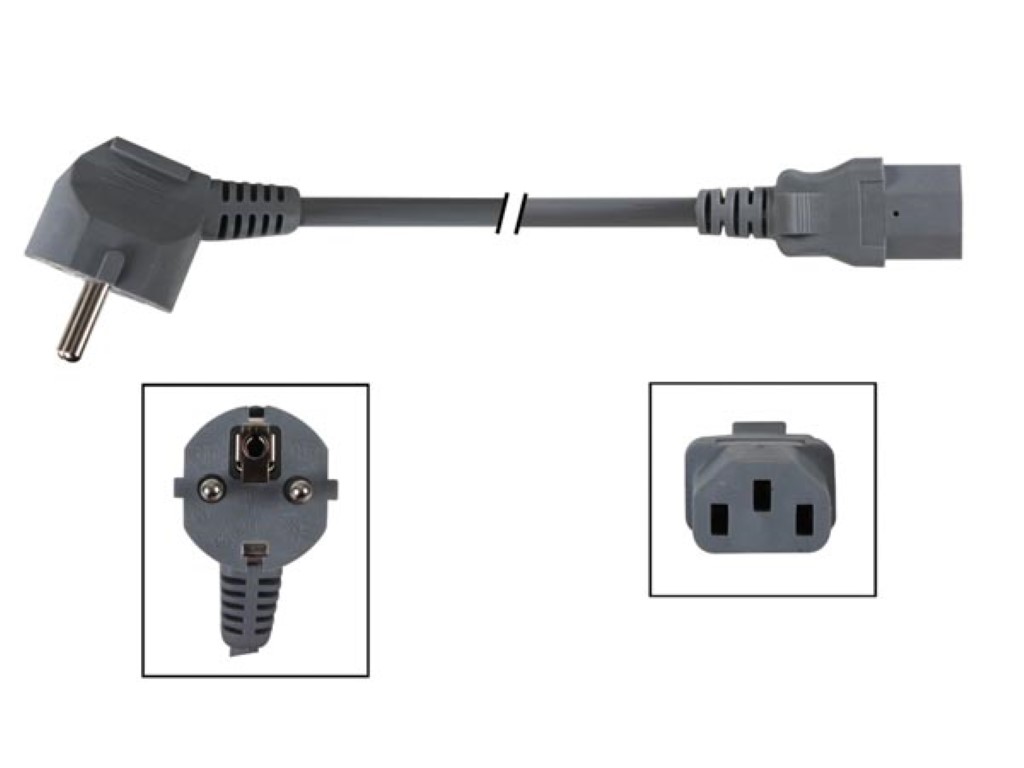NETSNOER: POWER CORD L=2m BLACK – Velleman – Wholesaler and developer ...