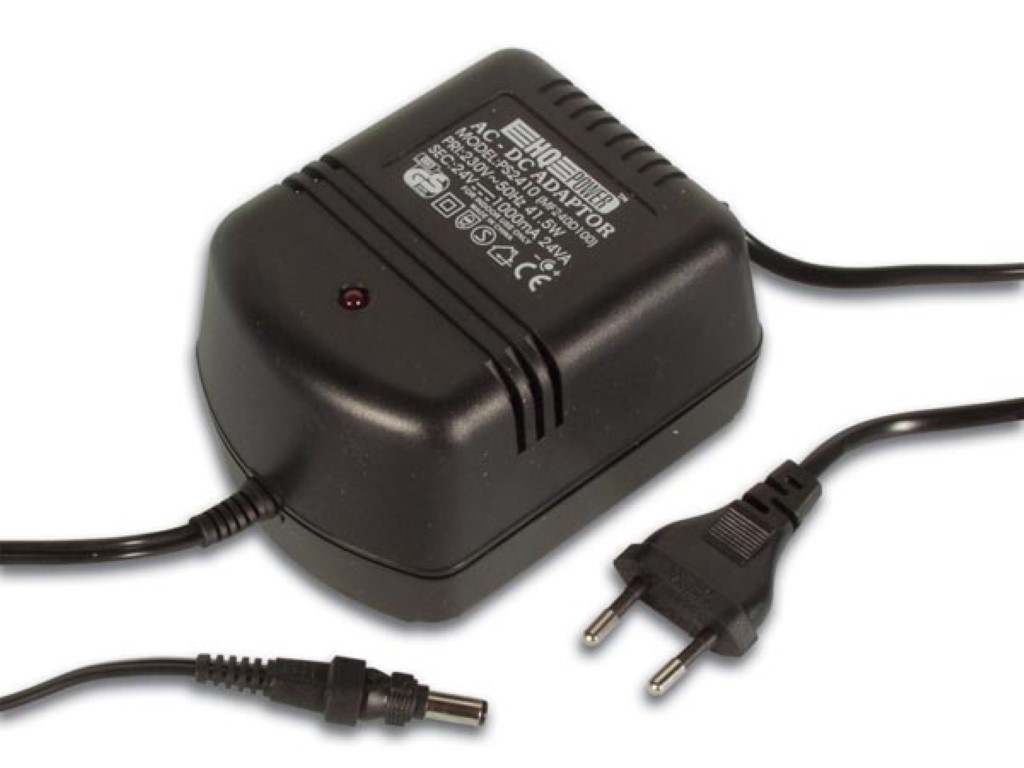 HQ-Power PS2410: NON-REGULATED DIRECT PLUG-IN ADAPTER 24Vdc / 1000mA ...
