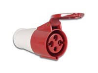 Velleman PLUGAC09: POWER CABLE SOCKET - 380V/16A - 3 POLES + EARTH ...