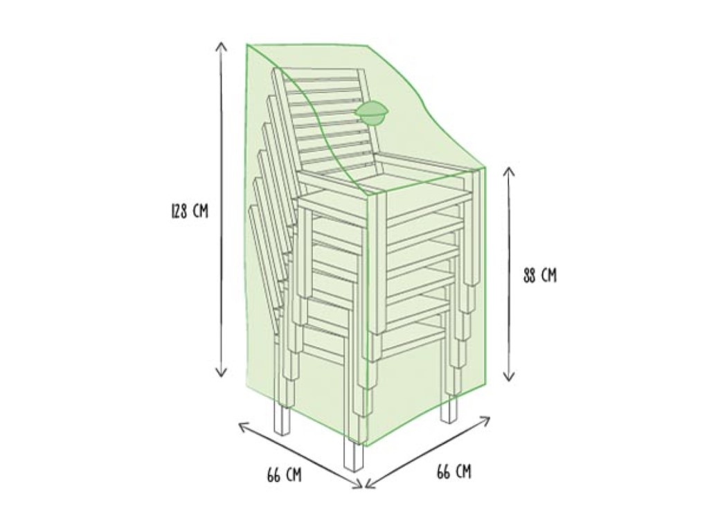 Perel COCSC: Protective cover for stacking chairs, taupe, trapezoid, 66 ...
