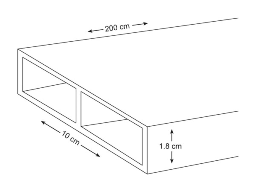 Toolland HEL100200: Masonry batten, aluminium, rectangular, 100 x 18 mm ...