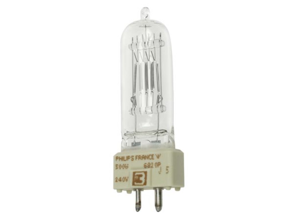 Philips LAMP500T: HALOGEN LAMP PHILIPS 500W / 240V, GY9.5, 2800K, 2000h ...