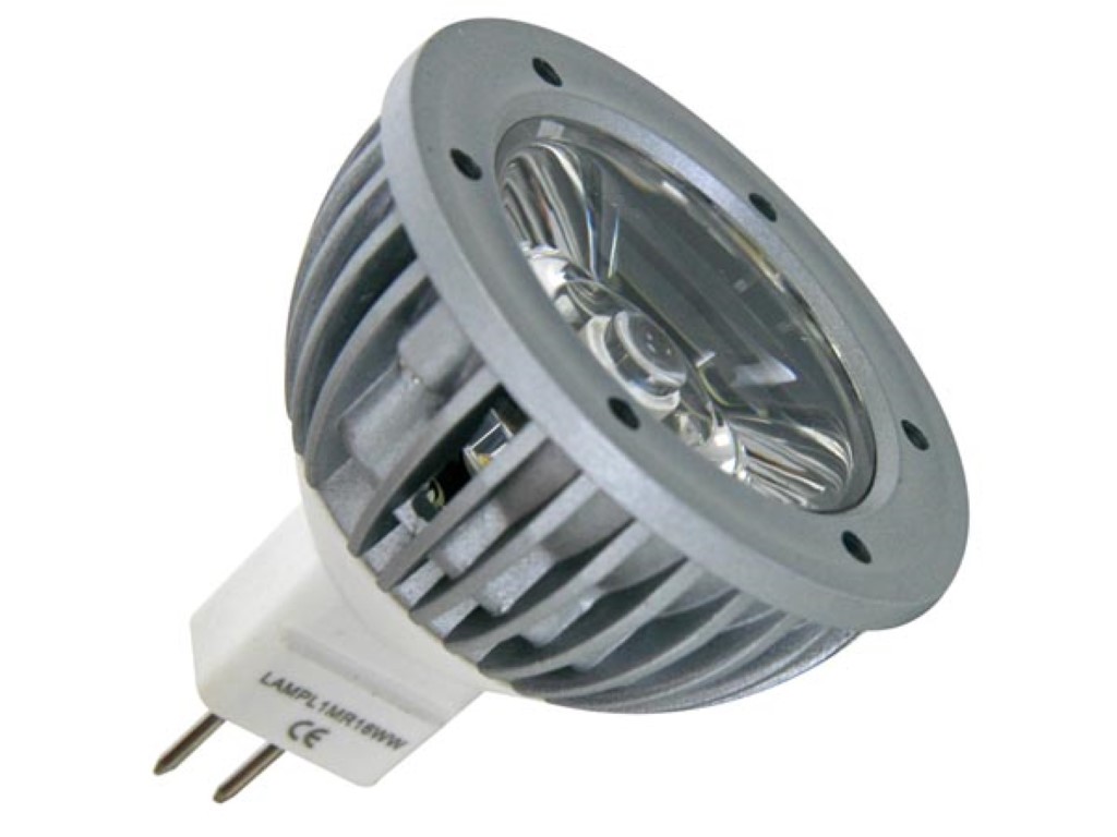 Velleman LAMPL3MR16CW: 3W LED LAMP - COLD WHITE (6400K) - 12V - MR16 ...