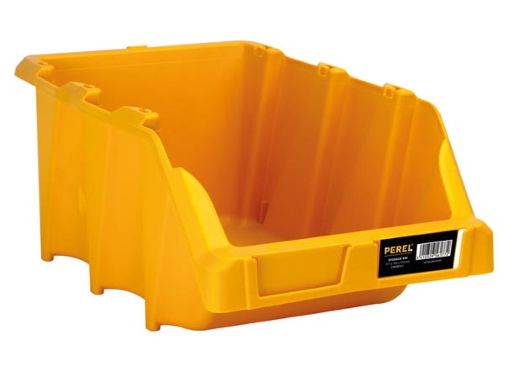 Perel OMSB36Y: Storage bin, stackable, polypropylene, 217 x 360 x 155 ...
