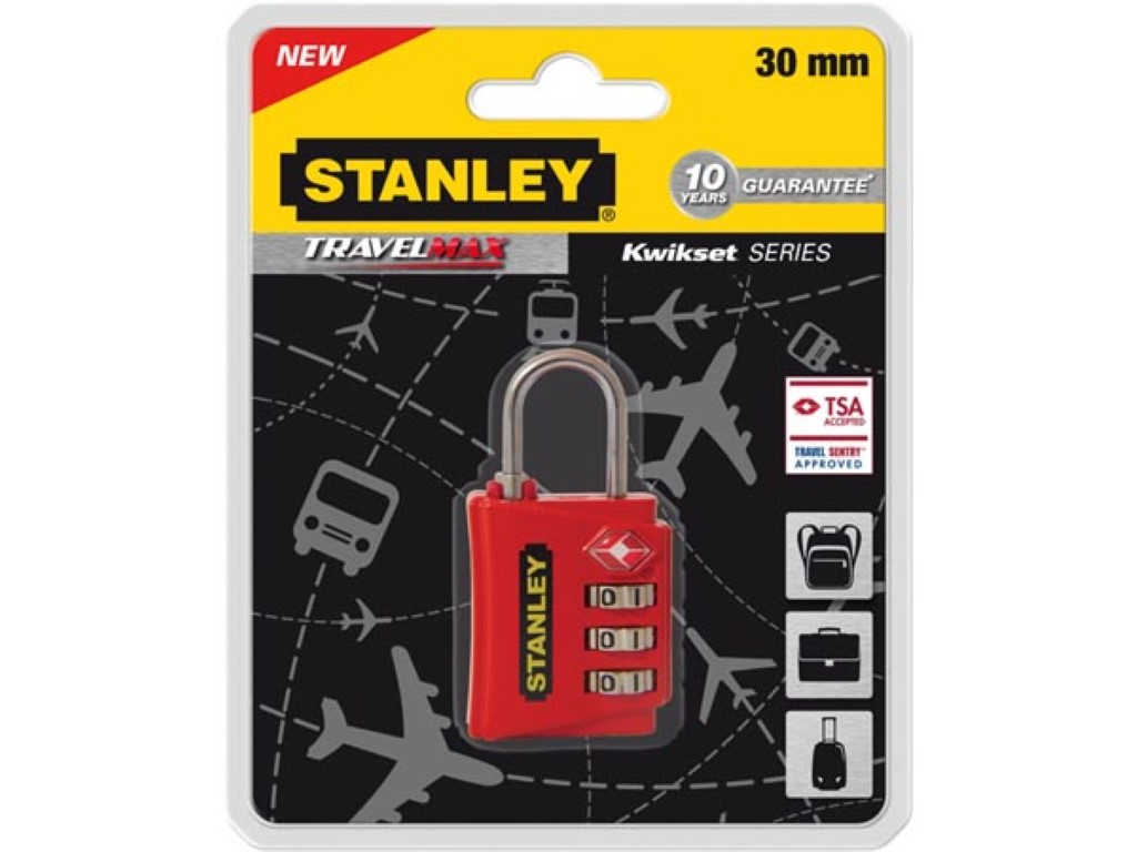Stanley S742-055: STANLEY - LUGGAGE PADLOCK - ZINC - 30 mm - 3 DIGITS ...