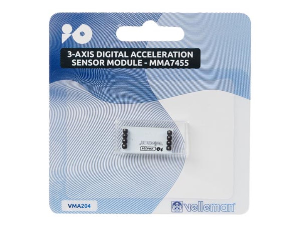 Velleman IO for Arduino VMA204: 3-AXIS DIGITAL ACCELERATION SENSOR ...