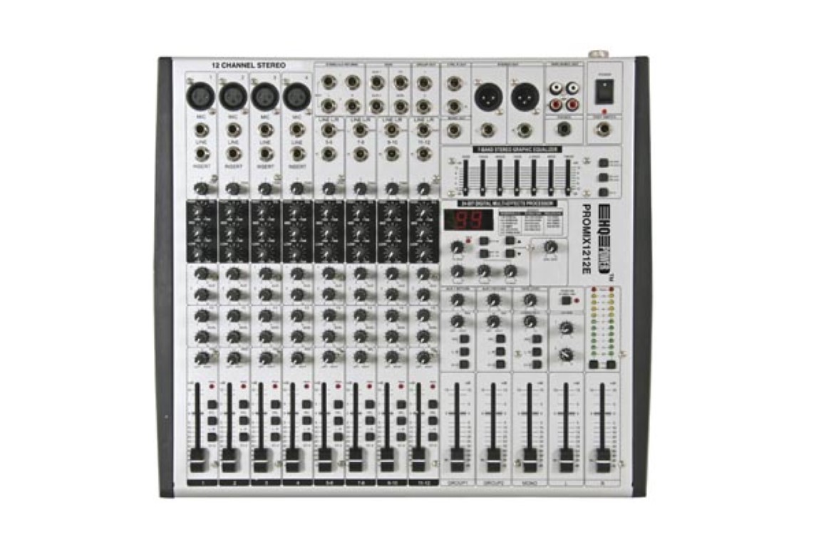 HQ-Power PROMIX1212E: PROFESSIONAL MIXER - 12 CHANNEL - DIGITAL MULTI ...