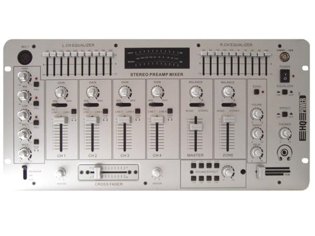 PROMIX400: PROFESSIONELE 4-KANAALS MENGPANEEL + 2 MICROFOONINGANGEN ...