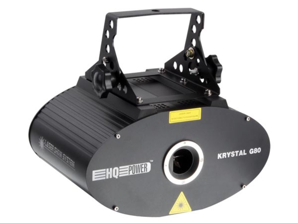 HQ-Power VDP801GLD10: KRYSTAL G80 - LASER PROJECTOR GREEN - 80mW - 10 DMX CHANNELS – Velleman ...