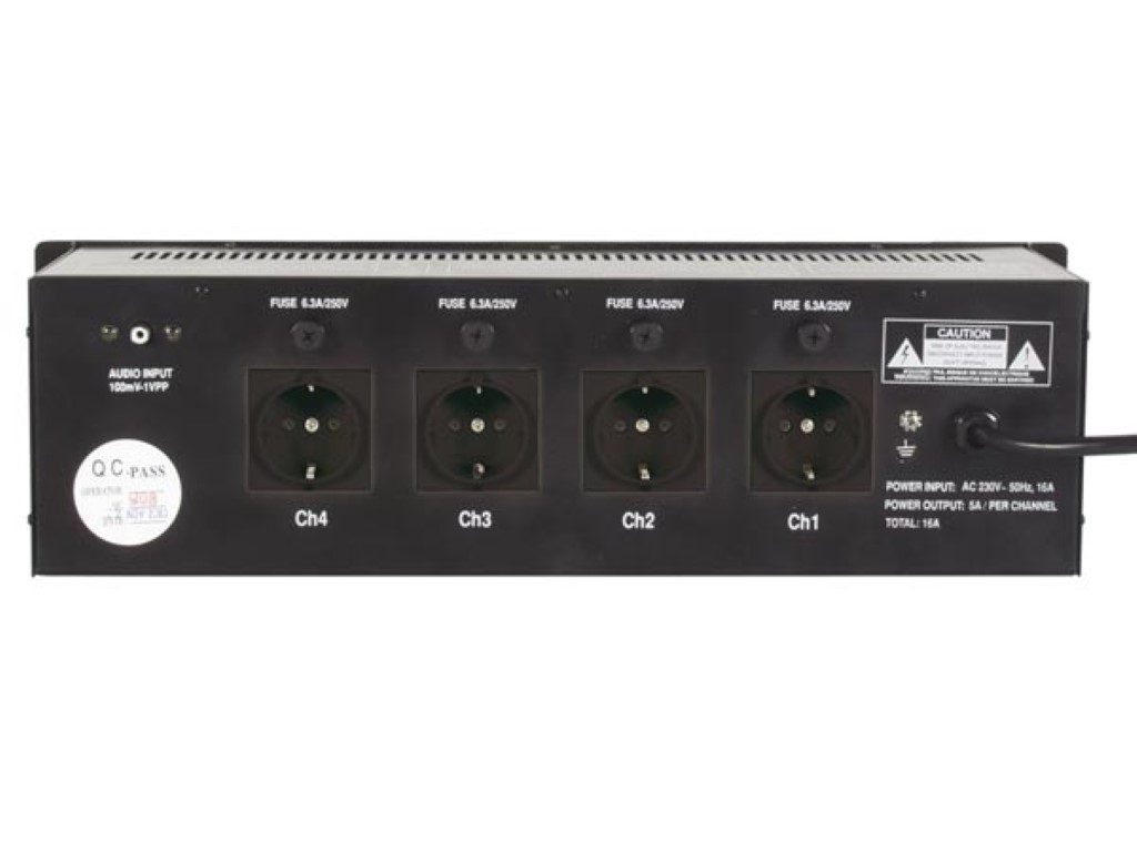 HQ-Power VDPDP136: 4-CHANNEL CHASER CONTROLLER WITH SCHUKO OUTLETS ...