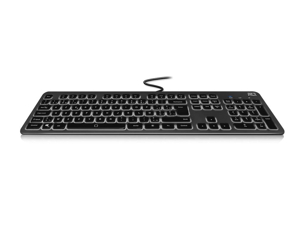ACT ACTAC5425: Wired illuminated scissor keyboard - Azerty lay-out ...