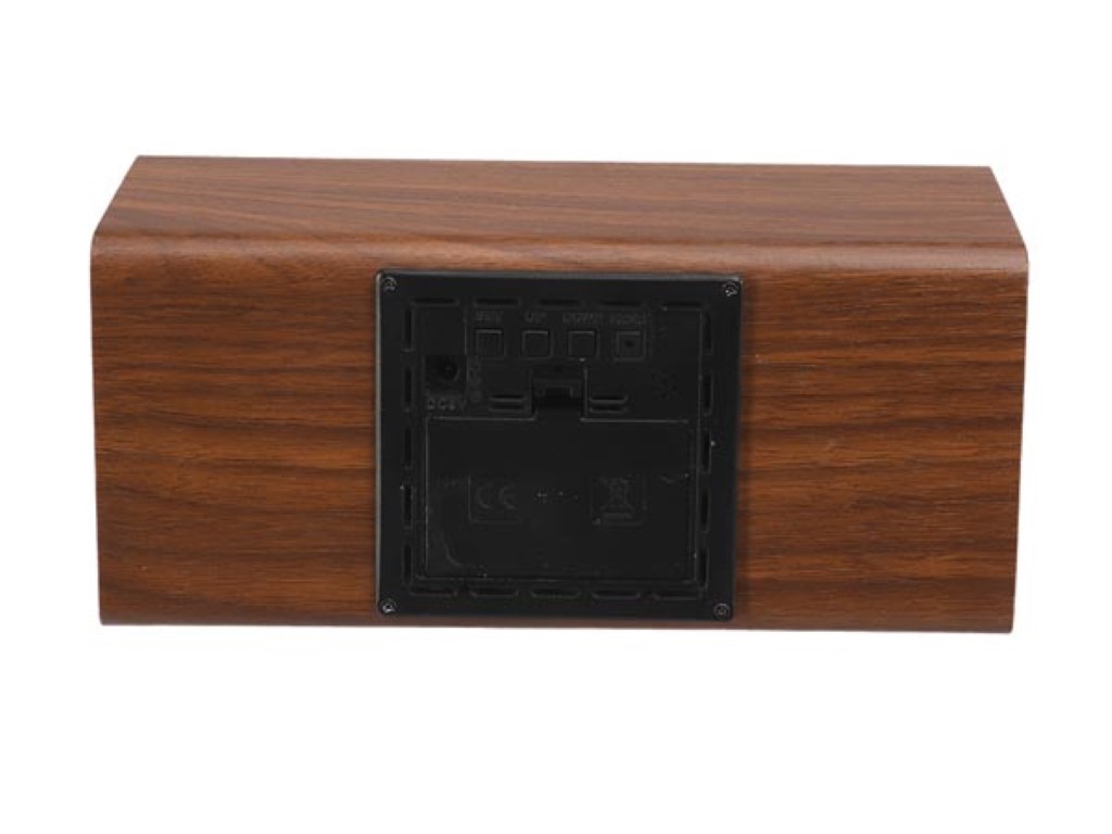 Perel WC233: WOODEN CLOCK WITH CALENDAR AND TEMPERATURE – Velleman ...