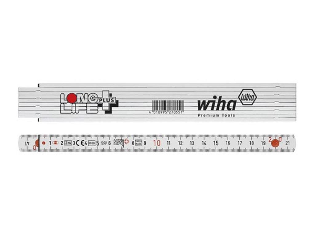 WIHA WH27059: Wiha Folding ruler LongLife Plus 2 m metric, 10 segments ...
