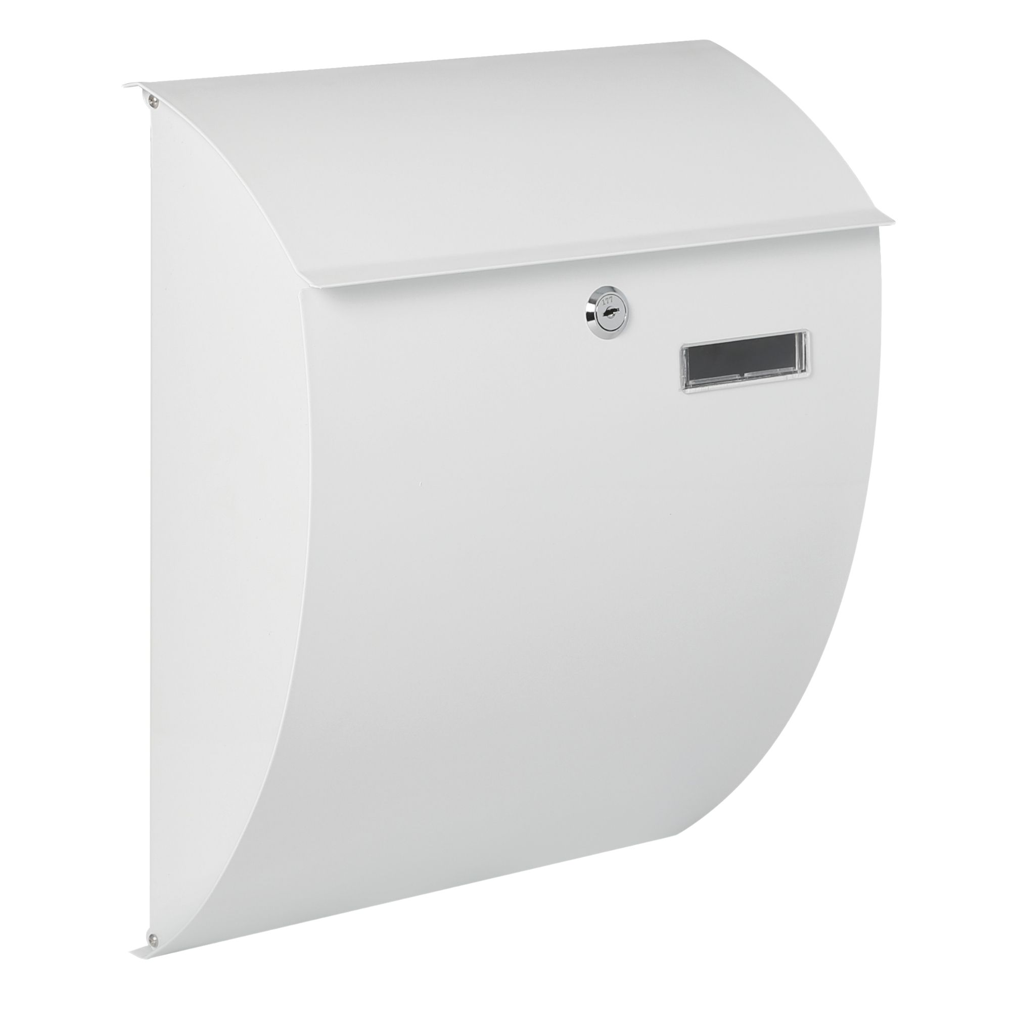 Perel BG61002: Mailbox Nice, wall-mounted, curved front, with nameplate ...