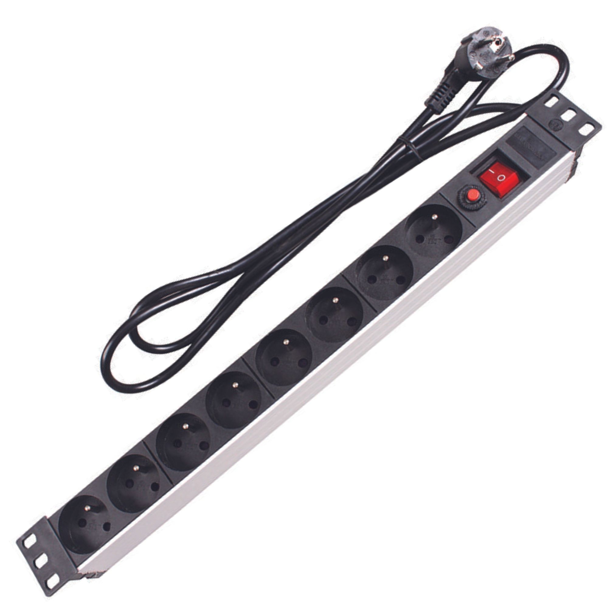 Perel EBP08PDU: Multiprise rack 19" 8 prises, rackable 19 pouces, bloc ...