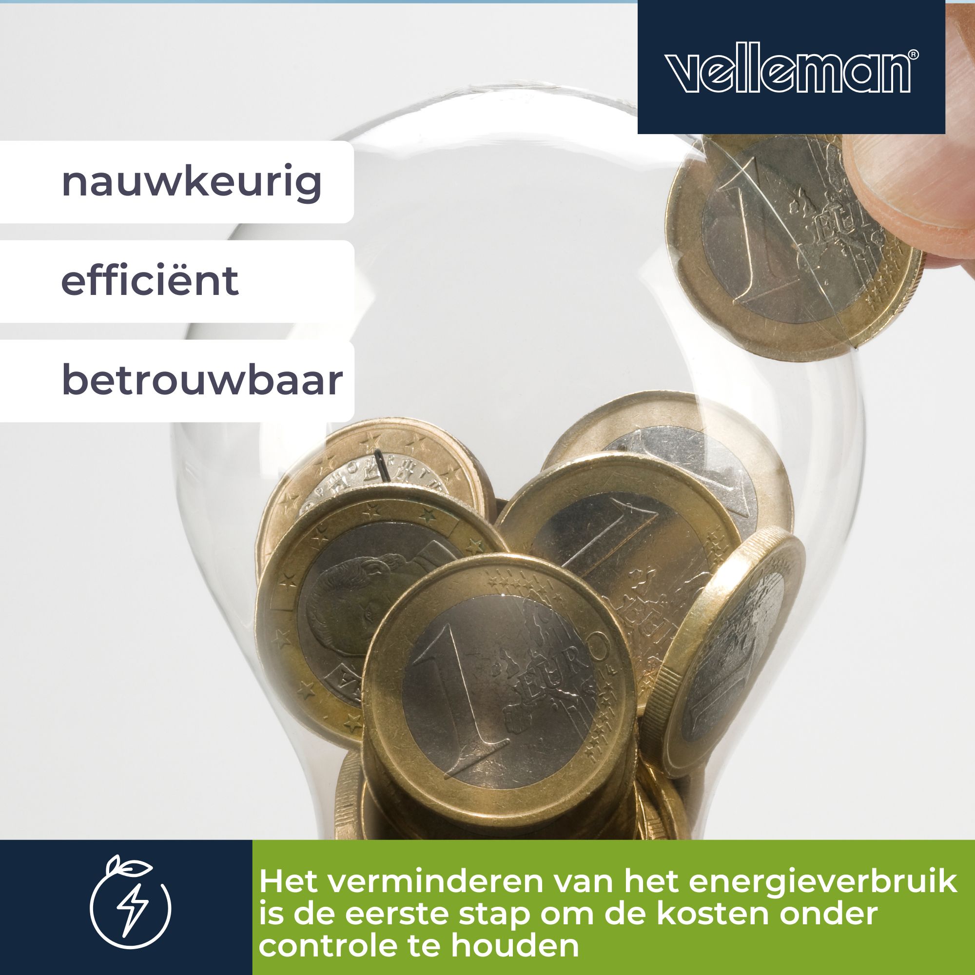 Velleman EMDIN02: Energiemeter din 1 fase, stroommeter, kWh meter voor ...