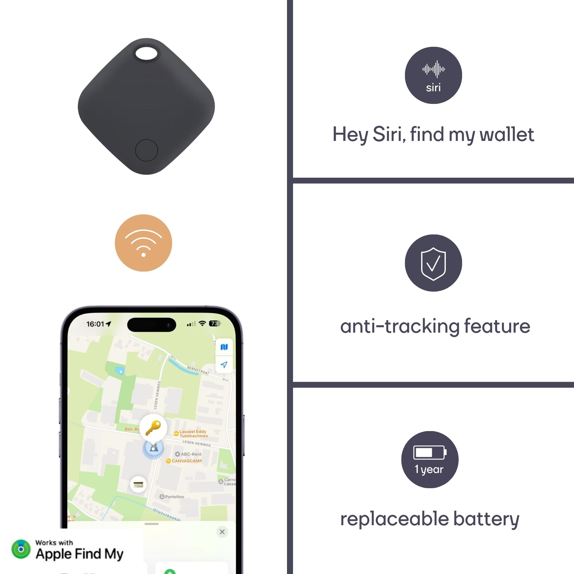 Perel SMARTTAG03-2: Smart Tag Bluetooth tracker, item locator & finder ...